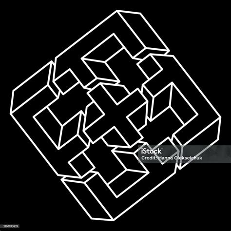 Unreal Geometric Figures Impossible Optical Illusion Shape Optical Art Object Impossible Figures