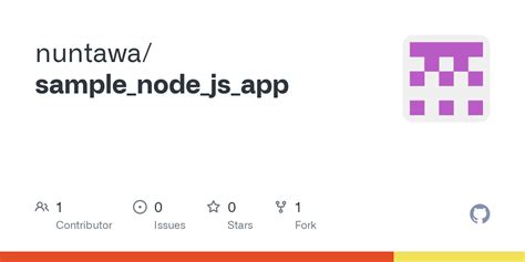 Github Nuntawa Sample Node Js App