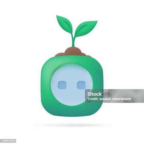 전기 절약의 녹색 전원 플러그 개념 기술은 세상을 변화시킵니다 3d 그림 3차원 형태에 대한 스톡 벡터 아트 및 기타 이미지 3차원 형태 개념 고압 전류 주의