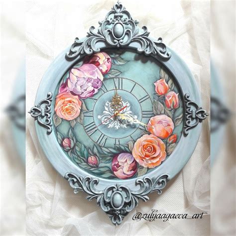 Настенные часы цветы дерево Настенные часы Часы Работы