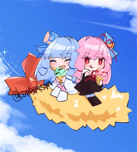 琴葉茜 琴葉葵 「 このタグを見た人は黙って食べ物を持ったキャラを貼る 」 こまうさのイラスト