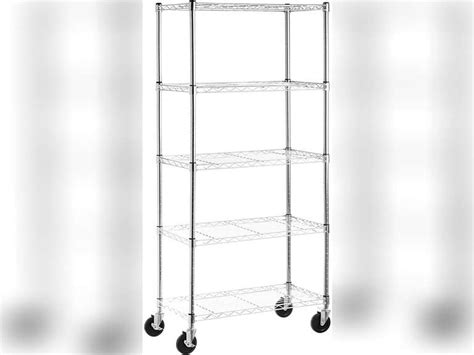 Amazon Basics 5 Shelf Adjustable Heavy Duty Storage Shelving Unit On 4