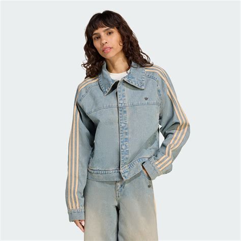 Womens Clothing Premium Essentials Denim Jacket Blue Adidas Saudi Arabia