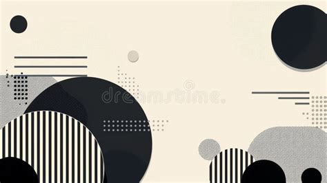 Abstract Geometric Design With Black And White Circles Stock Illustration Illustration Of
