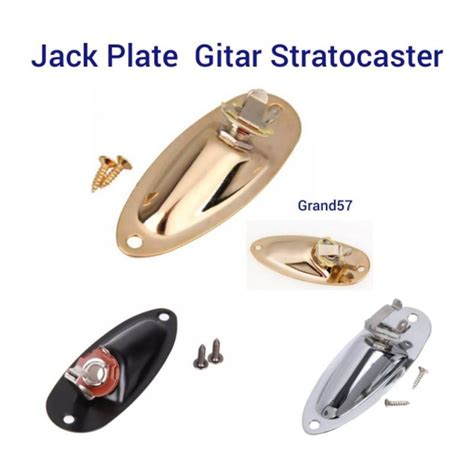 Jual Socket Output Jack Plate Gitar Stratocaster Strat Fender Contra