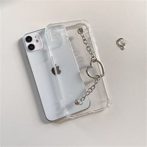 Y K Metal Cadena De Tel Fono Funda De Iphone Con Coraz N Etsy