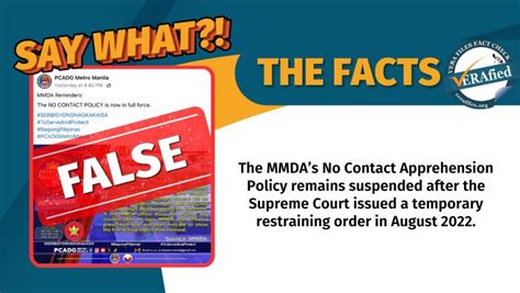 Vera Files Fact Check Mmda Has Not Re Implemented No Contact Apprehension Policy