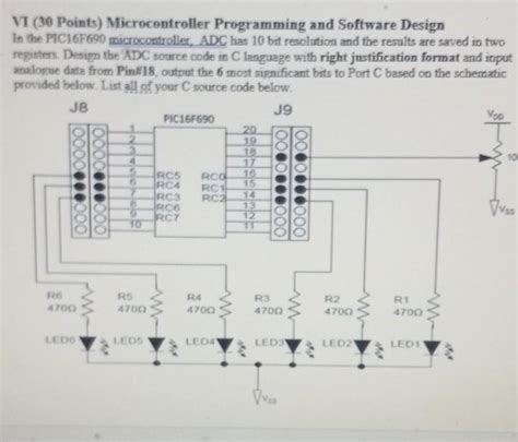 Solved VI Points Microcontroller Programming And Chegg