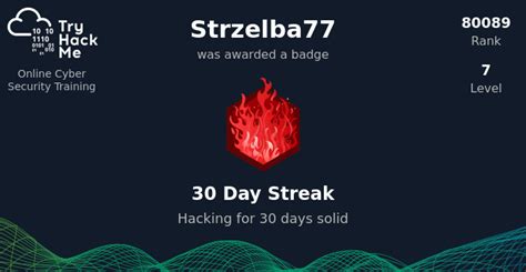 Tryhackme Strzelba77 Was Awarded A Badge