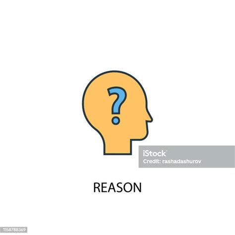 이유 개념 2 컬러 라인 아이콘입니다 간단한 노란색과 파란색 요소 그림입니다 이유 개념 개요 기호 디자인 개념에 대한 스톡 벡터 아트 및 기타 이미지 Istock