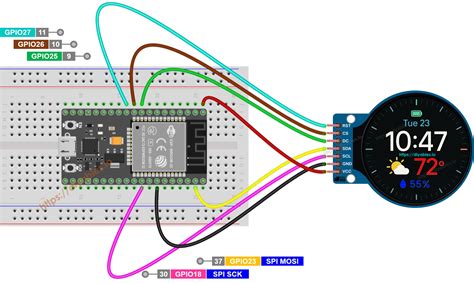 Esp32 128 인치 원형 Tft Lcd 디스플레이 모듈