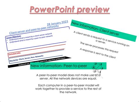 Client Server And Peer To Peer Networks Ocr Computer Science Complete Lesson Teaching Resources