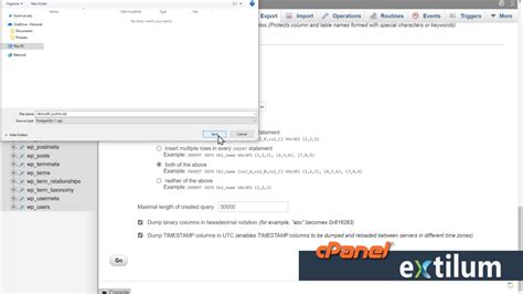 Export A Database Cpanel • Extilum Knowledgebase