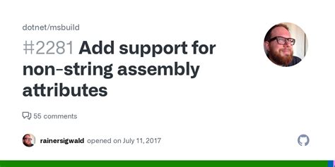 Add Support For Non String Assembly Attributes · Issue 2281 · Dotnet