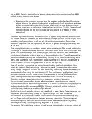 Gendered Power Relations Sexual Scripts Hookup Culture And Course Hero