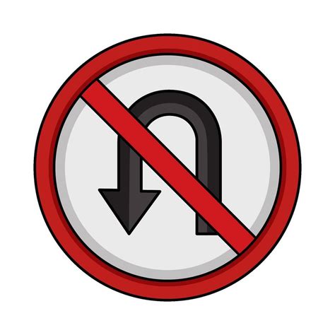 No U Turn Symbol Vector Art Icons And Graphics For Free Download