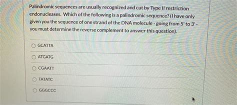 Solved Palindromic Sequences Are Usually Recognized And Cut