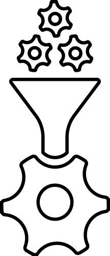 Data Processing Funnel Icon Royalty Free Vector Image