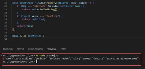Convert Typescript Objects To Json