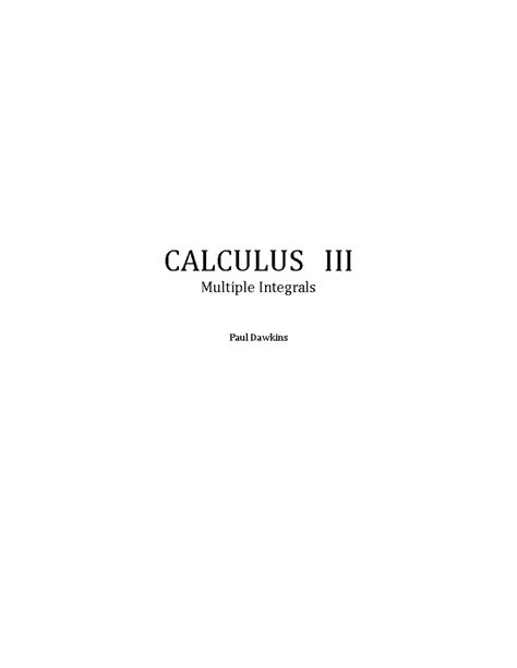 Calculus Iii Multiple Integrals Multiple Integrals Paul Dawkins