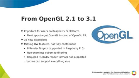 graphics stack updates for raspberry pi devices ppt free download