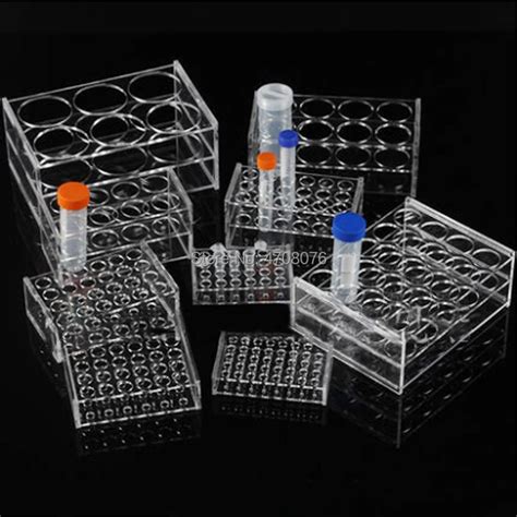 투명 플라스틱 실험실 테스트 튜브 홀더 투명 테스트 튜브 랙실험실 용품 용 원심 튜브용 선반 6 홀 직경 40mm