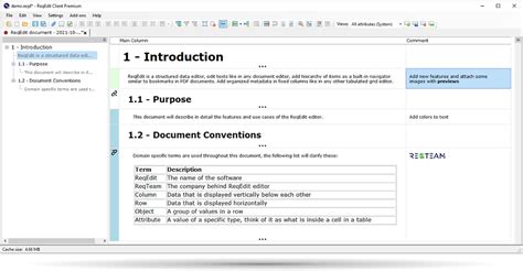 Reqedit Der Editor Für Strukturierte Dokumente Reqteam