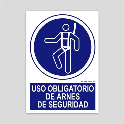 Cartel De Uso Obligatorio De Arnés De Seguridad