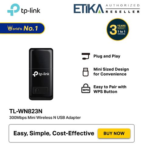 Tp Link Tl Wn N Mbps Mini Wireless N Usb Adapter Shopee Malaysia