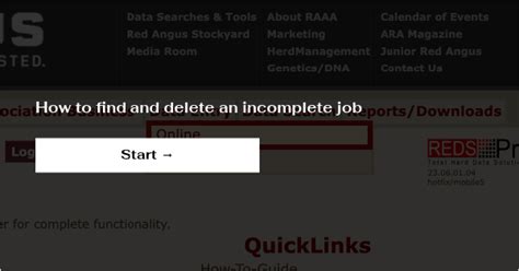How To Find And Delete An Incomplete Job