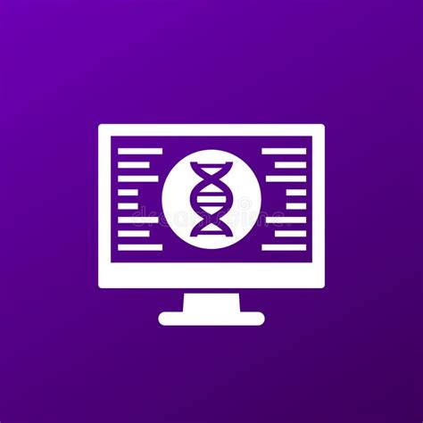 Bioinformatics Icon Analysis Of Biological Data Stock Vector