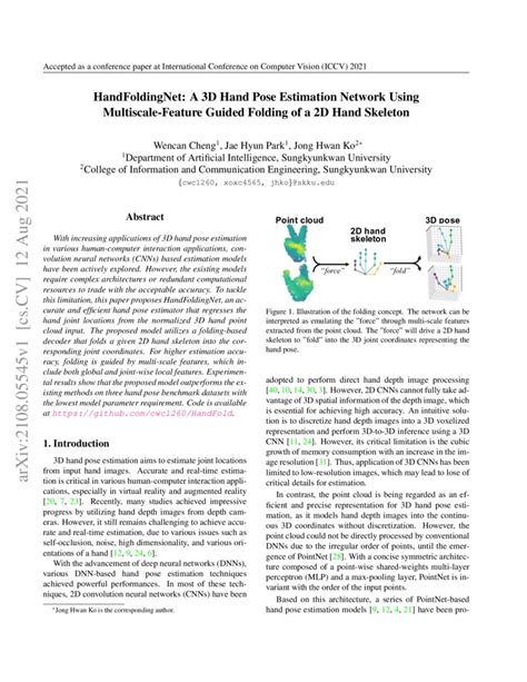 HandFoldingNet A 3D Hand Pose Estimation Network Using Multiscale