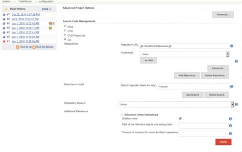jenkins show advanced settings datafaber 5 0