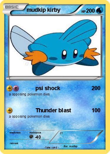 Pokémon Mudkip Kirby 3 3 Psi Shock My Pokemon Card