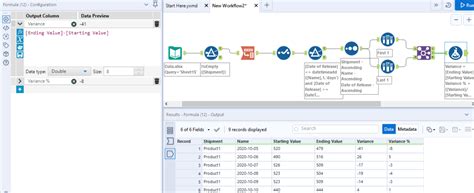 10 Day Prior Variance And Variance Calculation Alteryx Community