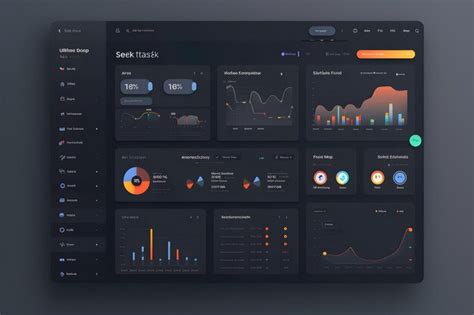 modern darkthemed admin dashboard ui with sidebar navigation and