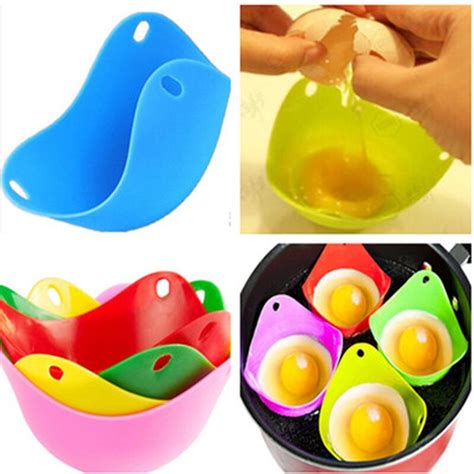 4 Stk Silikon Egg Poacher Cook Poach Pods Kjøkken Grandado
