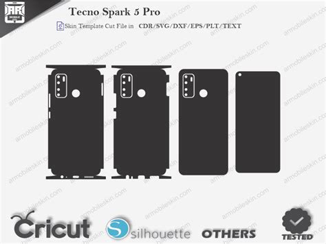 Tecno Spark 5 Pro Skin Template Vector Armobileskin