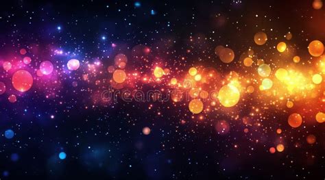 Colorful Abstract Background Of Shimmering Particles Creating A Mesmerizing Visual Effect Stock