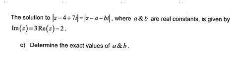 [year 12 Mathematics Complex Numbers] Stuck On A Question R Homeworkhelp