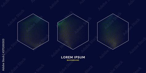 Vector Abstract Background With Dynamic Waves Line And Particles Stock Vector Adobe Stock