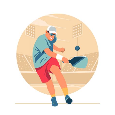 Pickleball Sport Player 19493759 Vector Art At Vecteezy