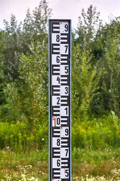 Stream Gauge Scale In A River Stock Image Image Of Measuring
