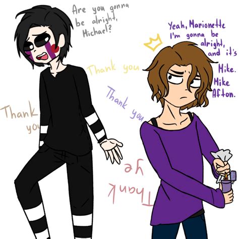 Michael Afton And Puppet By Arunaoru On Deviantart