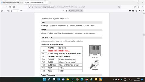 BMS Communication Cable Inverters Power Forum Renewable Energy Discussion