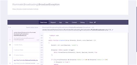 Illuminatebroadcastingbroadcasterspusherbroadcasterbroadcast 119 · Issue 298 · Beyondcode