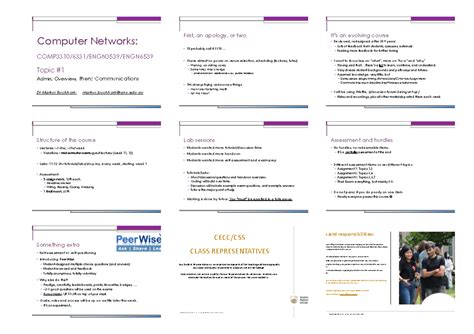 Print 1 Lecture Note Computer Networks Comp33106331engn3539engn Topic Admin Overview