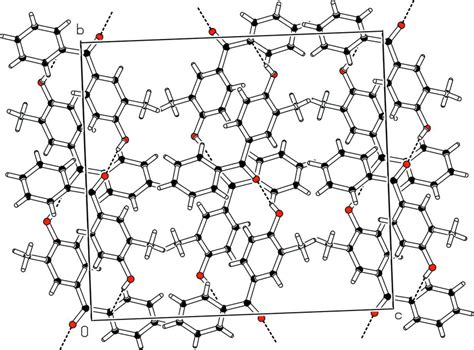 A Molecular Packing View Of The Title Compound Down The A Axis Showing
