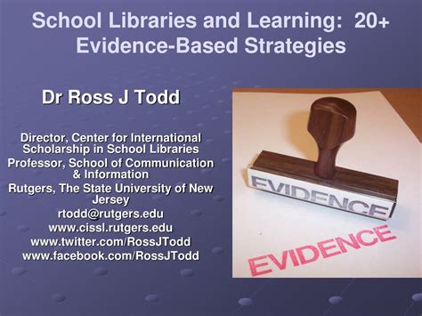 Ppt School Libraries And Learning 20 Evidence Based Strategies Powerpoint Presentation Id