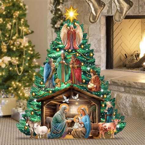 Christmas Tree With Nativity A Symbolic Holiday Tradition